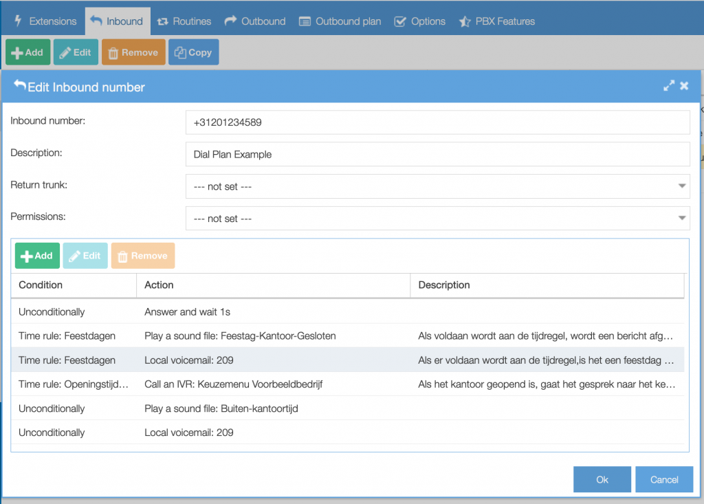 Dial plan - Axeos knowledge base article