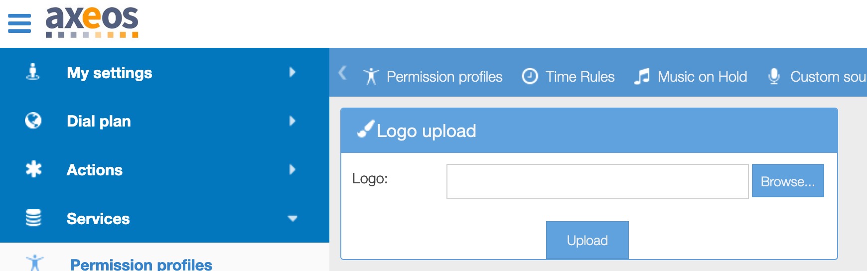 Aanpassingen (een eigen logo) - Axeos kennisbank artikel