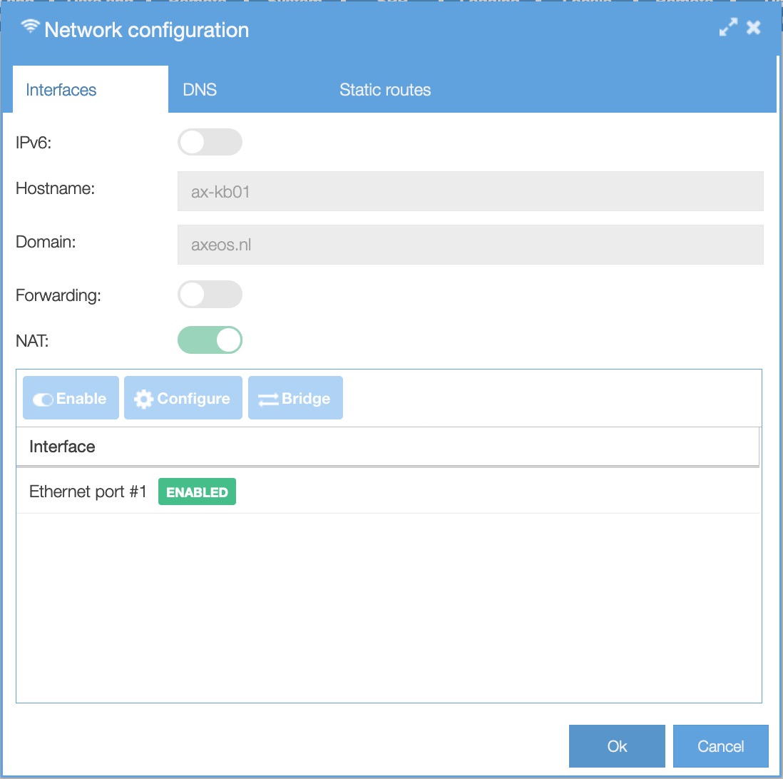 System options - Axeos