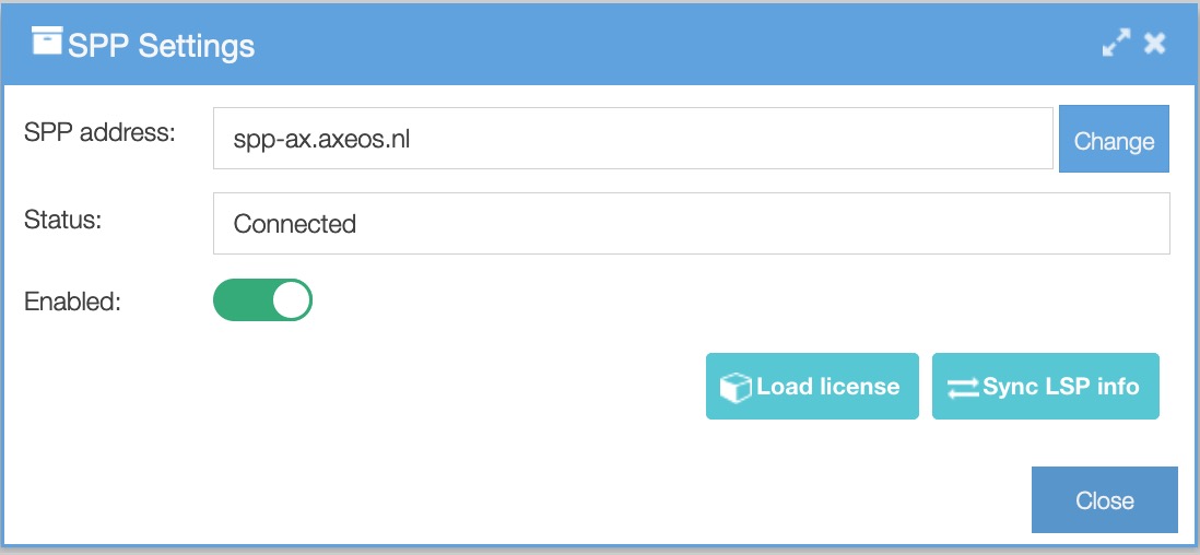 System options - Axeos