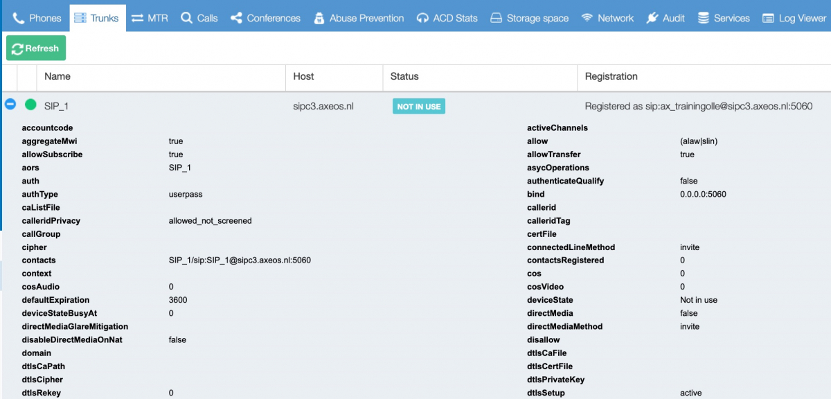 Trunks (status) - Axeos
