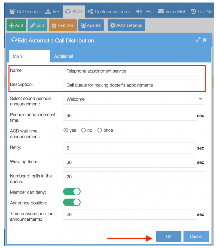 Click&GO ACD configuration (for admins) - Axeos