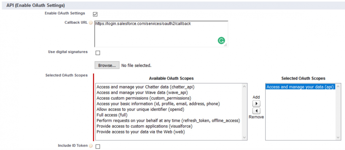 Salesforce connector - Axeos