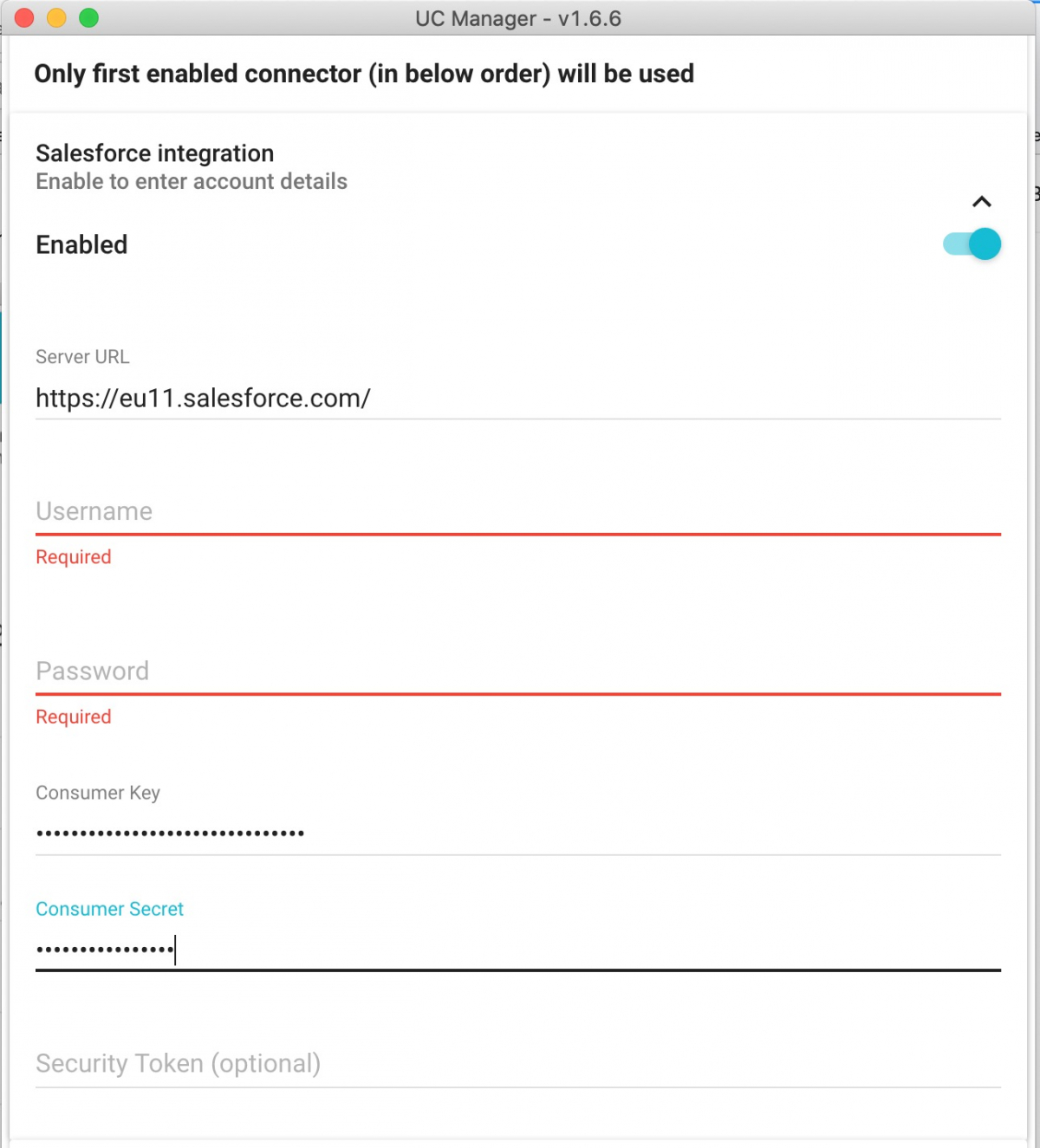 Salesforce connector - Axeos